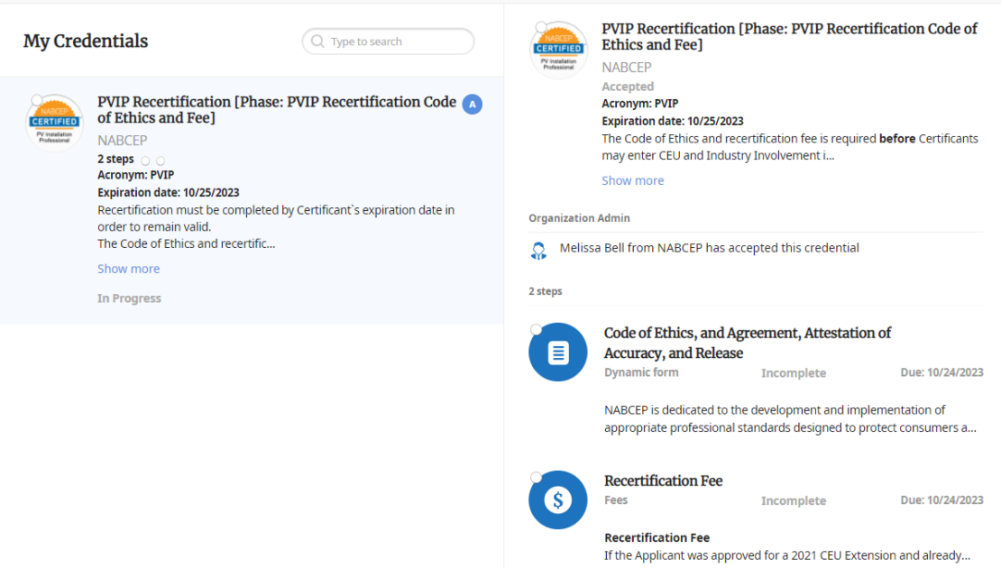 New myNABCEP Platform - NABCEP